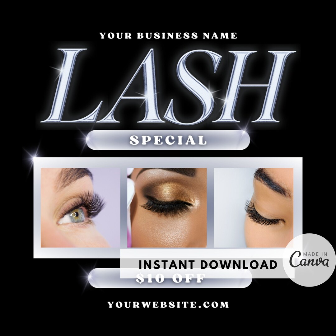 Lash Special Flyer Template, Lash Booking Flyer, Lash Promo Flyer - Etsy