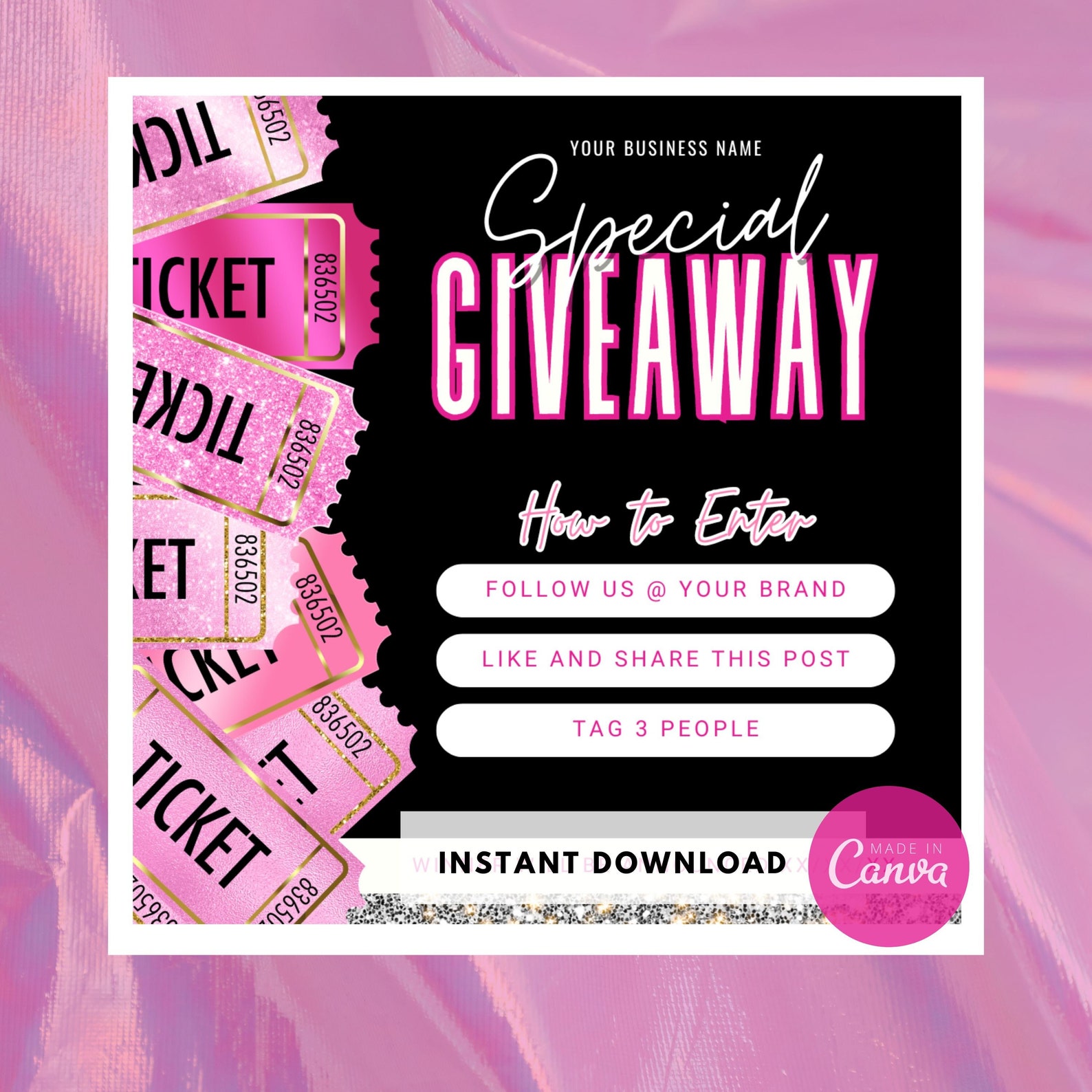 Giveaway Flyer, Instagram Flyer, Hair Flyer, Book Now Flyer, DIY ...