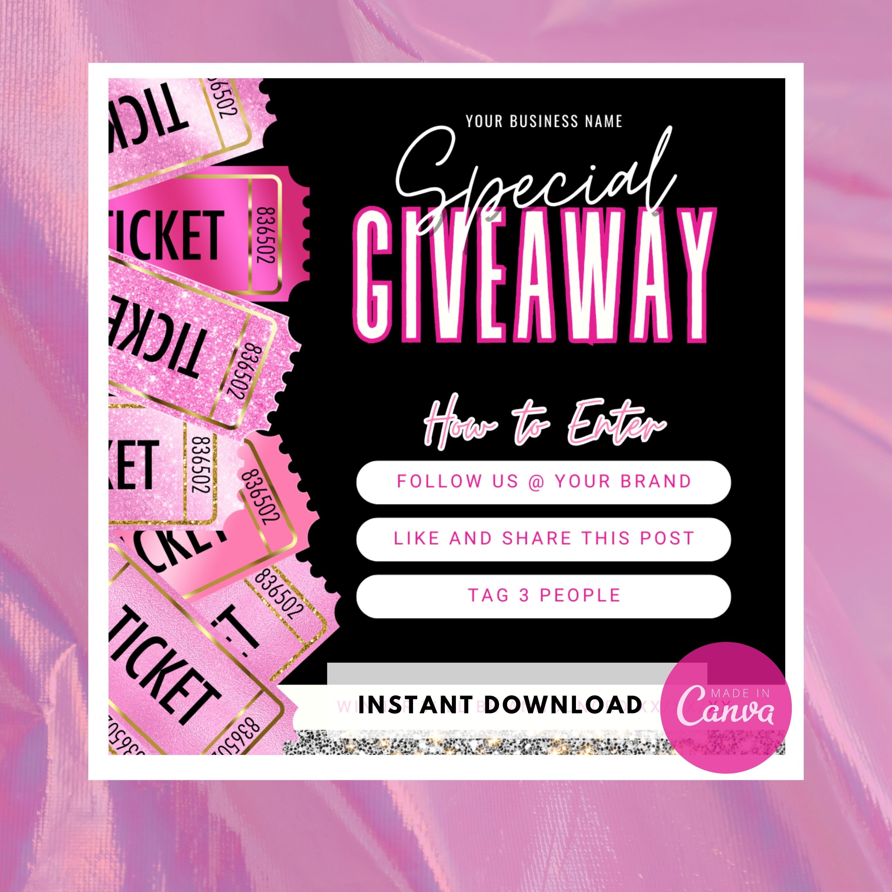 Giveaway Flyer, Instagram Flyer, Hair Flyer, Book Now Flyer, DIY ...