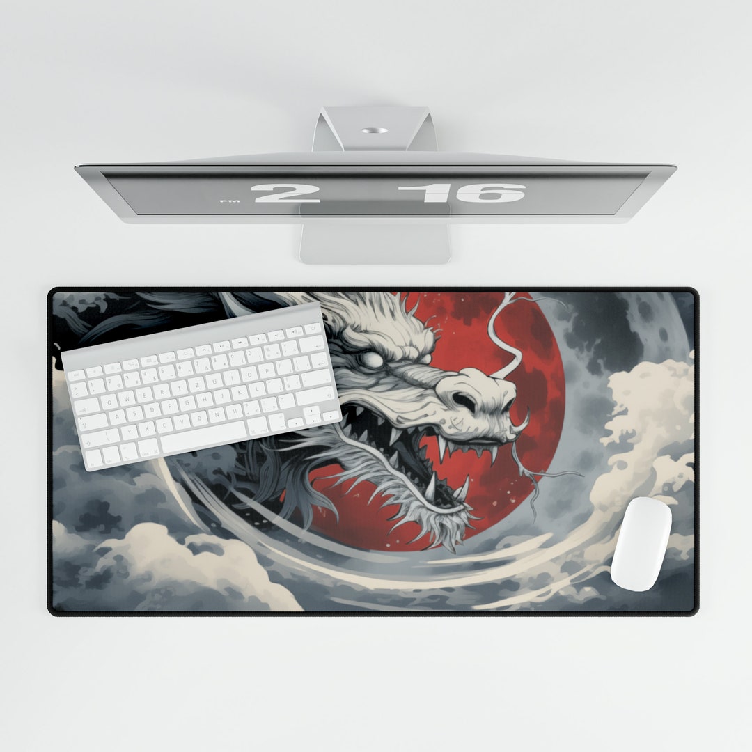Chinese Dragon Desk Mat Unique Dragon Design Mouse Pad for - Etsy