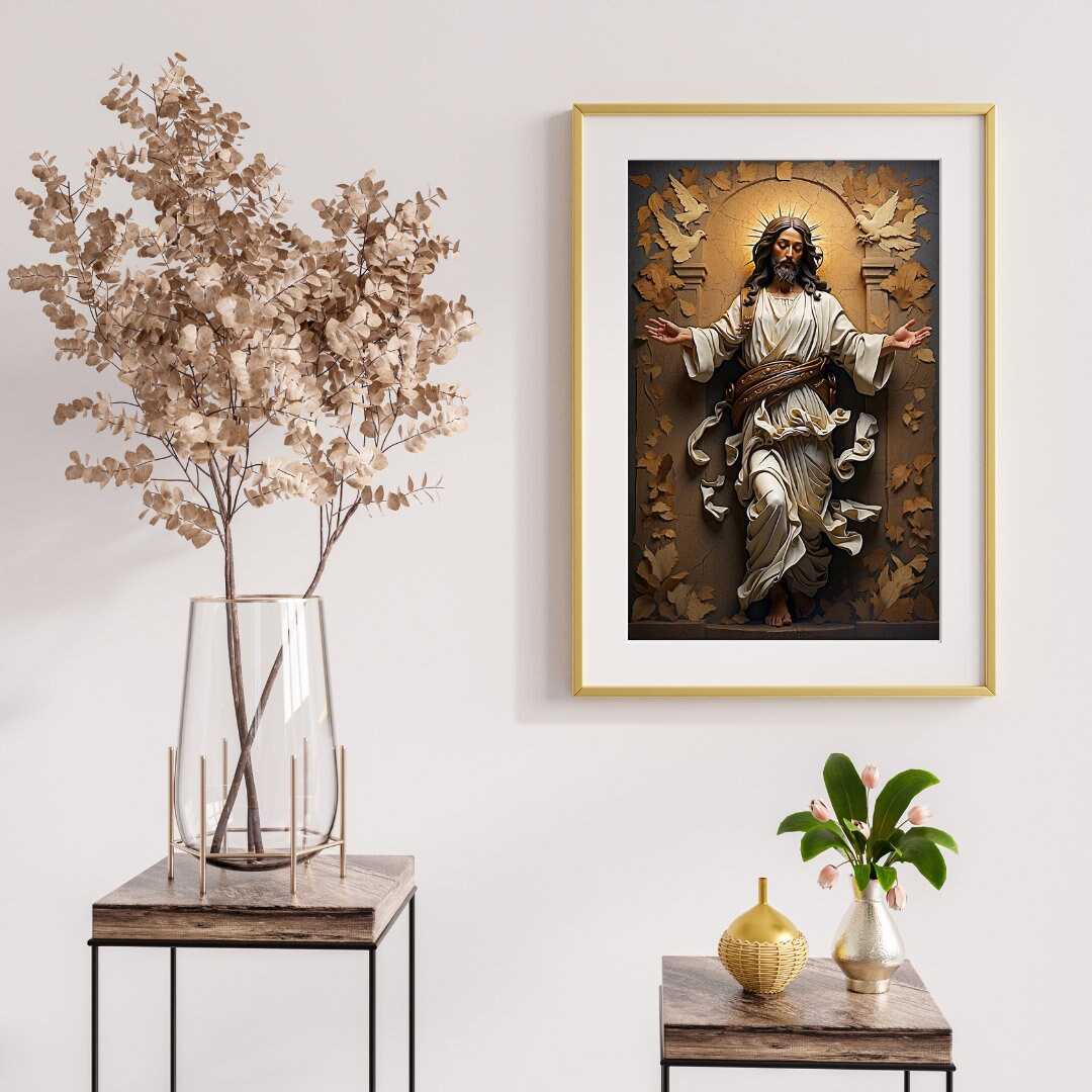 Jesus Poster Eternal Elegance: an Inspirational Jesus Poster That ...
