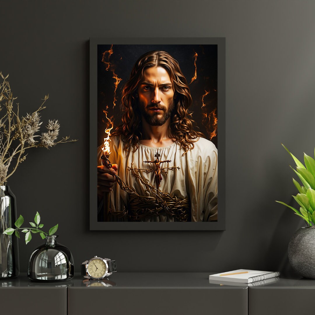 Jesus Poster Divine Grace: an Inspirational Jesus Poster That Captures the Timeless Message of ...