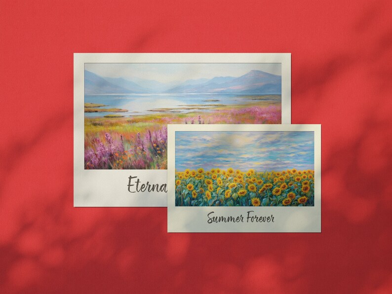 Digital Art | Posters| Postcards| Set| Summer| Provence| Tuscany| - Etsy