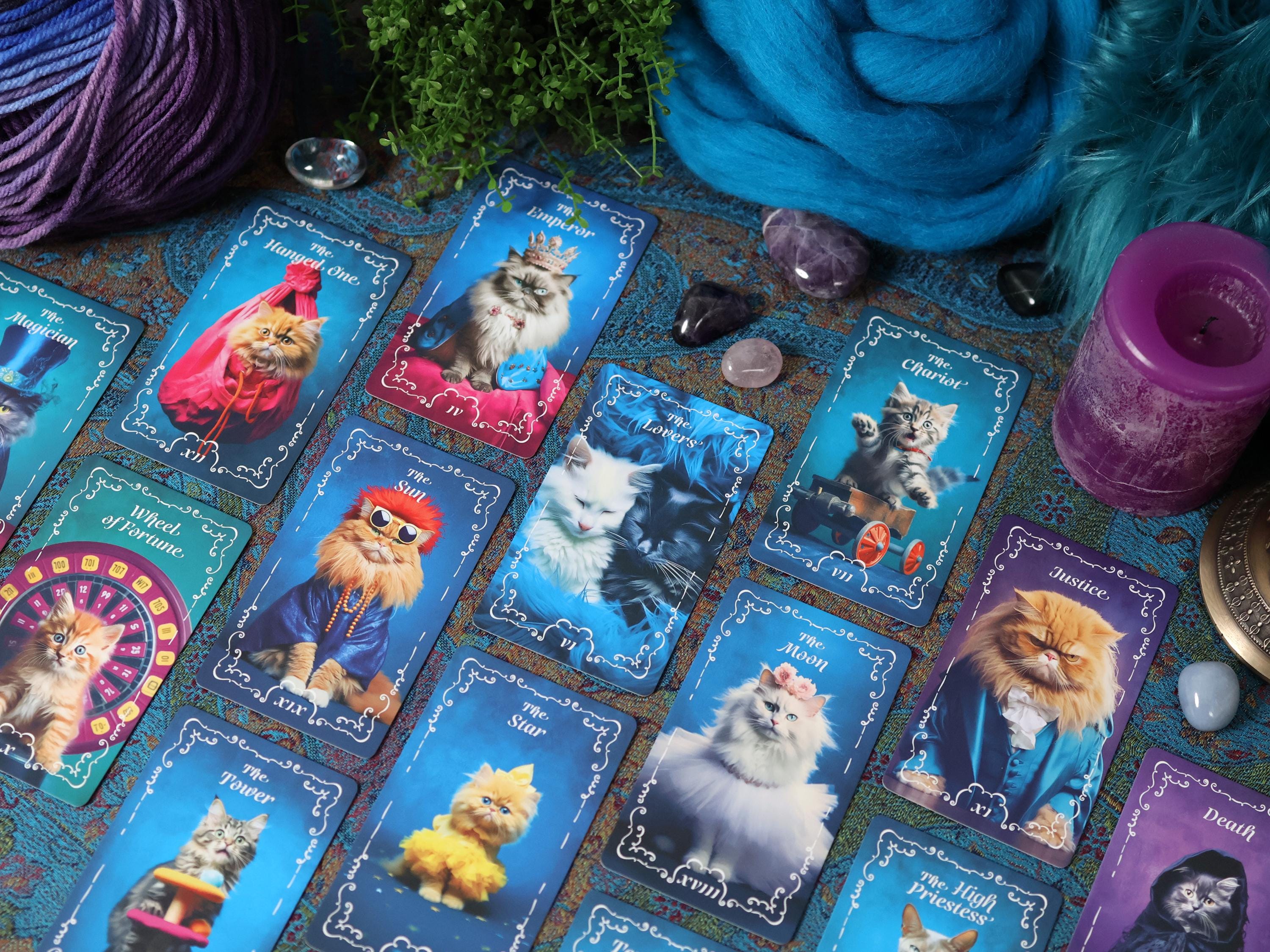 Cats & Kittens Tarot Deck / Floof Tarot / 78 Cards / Guidebook ...