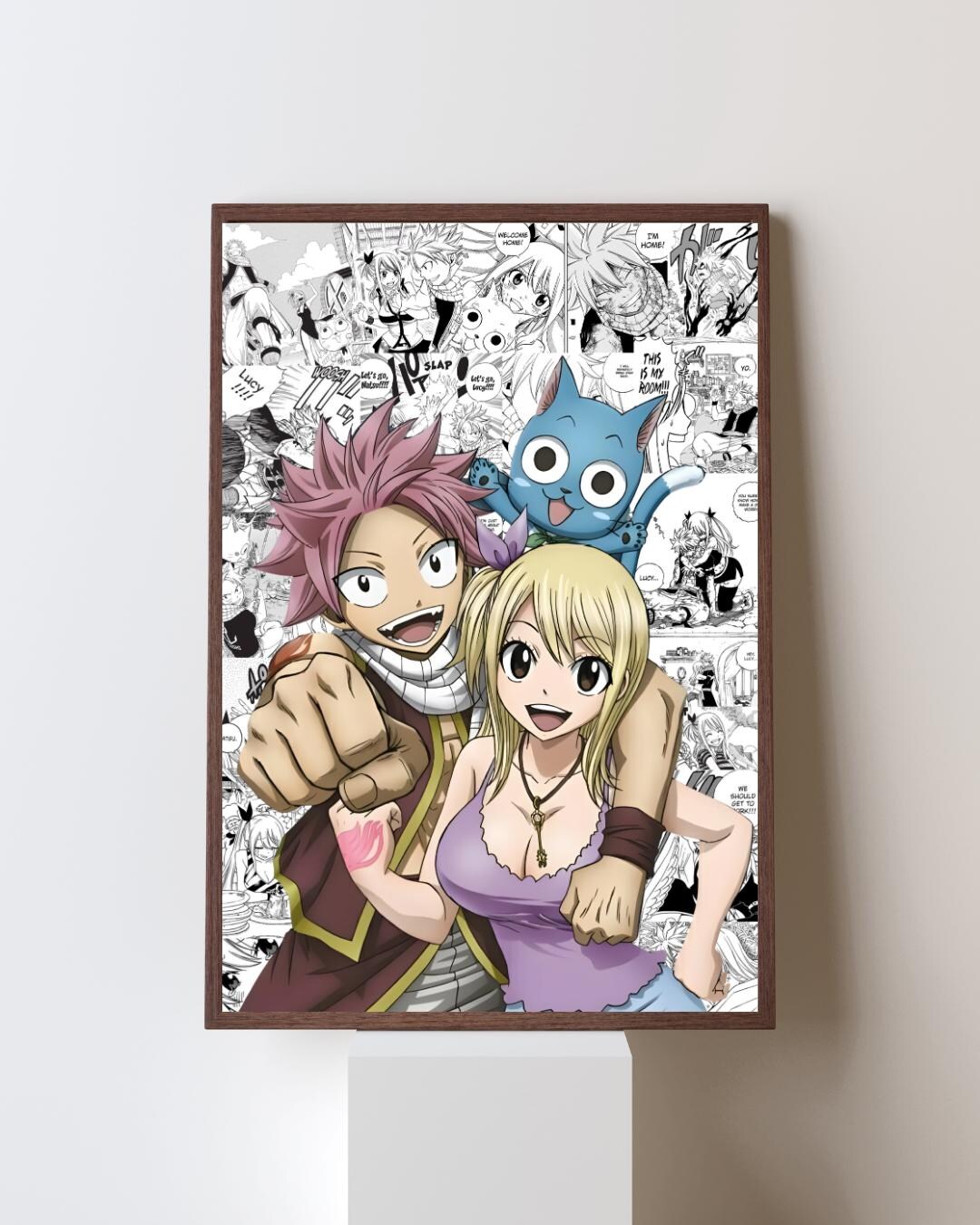 Fairy Tail Anime Art Print: Natsu and Lucy Manga Print ( Unframed) - Etsy