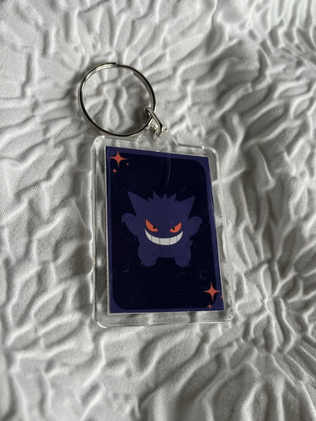 Gengar Pokémon Keychain | Anime Game Key Ring | Gengar Gift for Pokémon ...