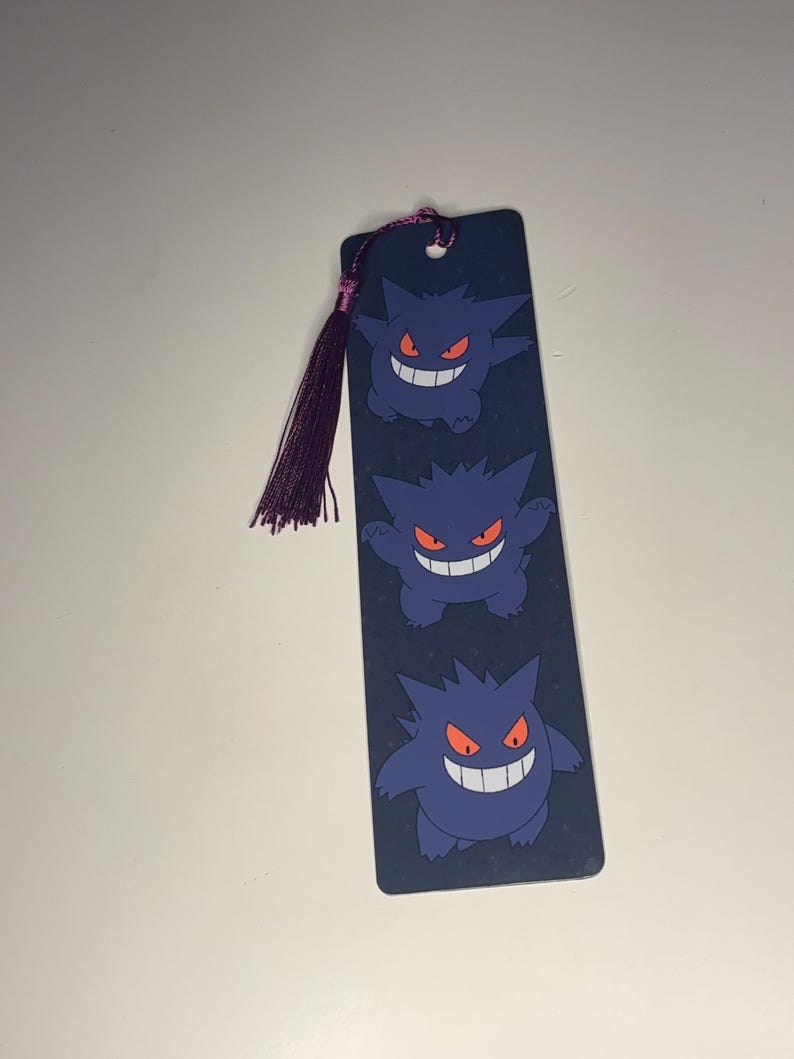 Gengar Bookmark | Pokémon Ghost Type Bookmark | Glossy Laminated ...