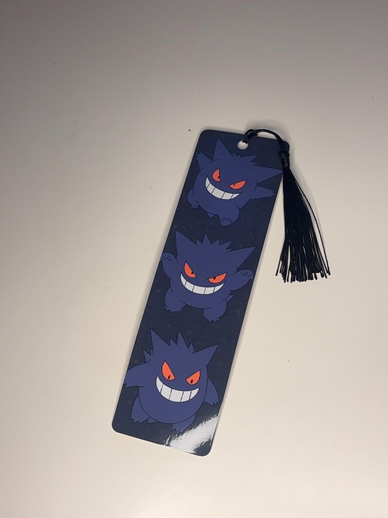 Gengar Bookmark | Pokémon Ghost Type Bookmark | Glossy Laminated ...