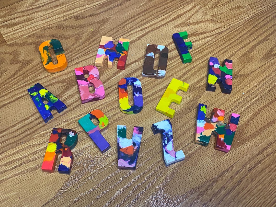 Alphabet Crayons, Party Favors, Birthday Gifts, Kid Crafts, Individual ...