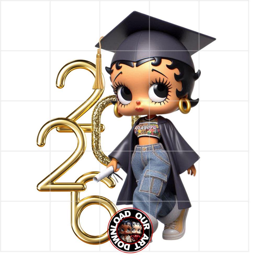 2026 Graduation Png Graduate Senior Png Graduation Shirt Png Betty Boop ...