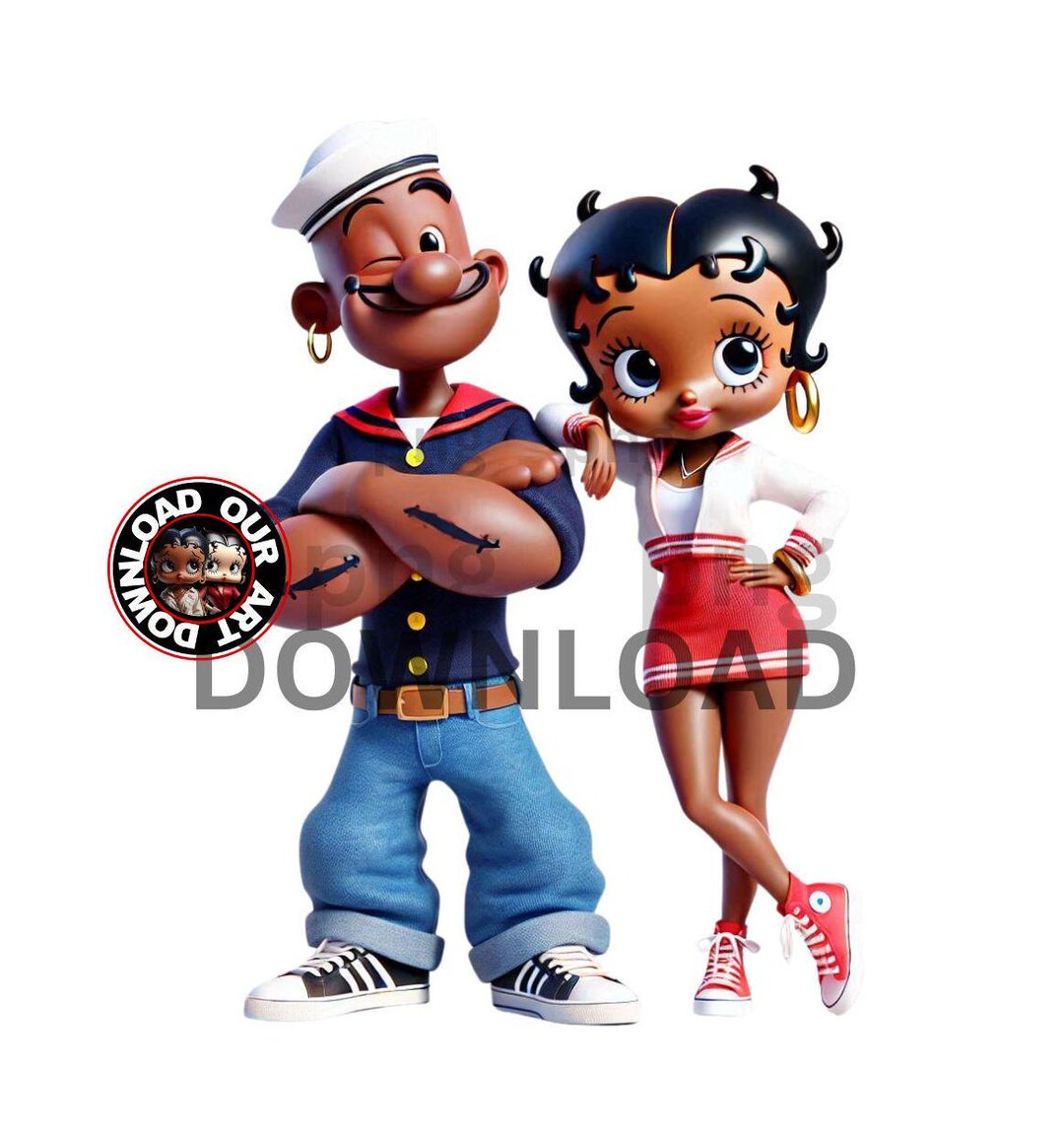 Black Popeye Png Black Betty Boop Be Mine Png Popeye Jpg Retro Cartoon ...