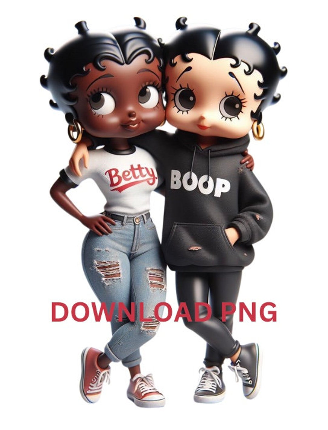 Betty Boop Besties PNG: Diversity Y2K Design (digital Download) - Etsy