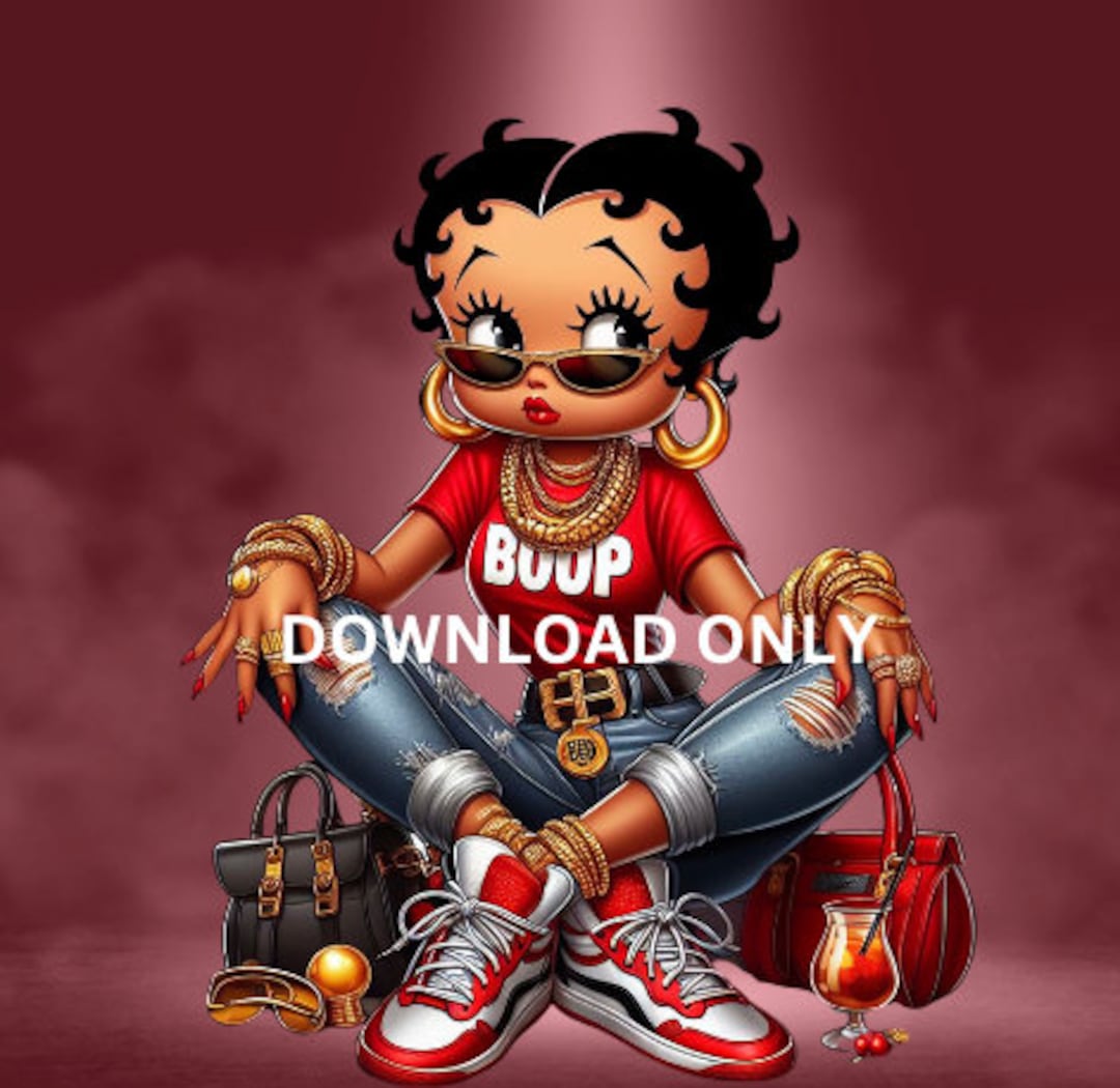 Streetwear Tshirt Design Png, Boop Download, Betty Boop PNG, Betty Boop Sublimation Design ...