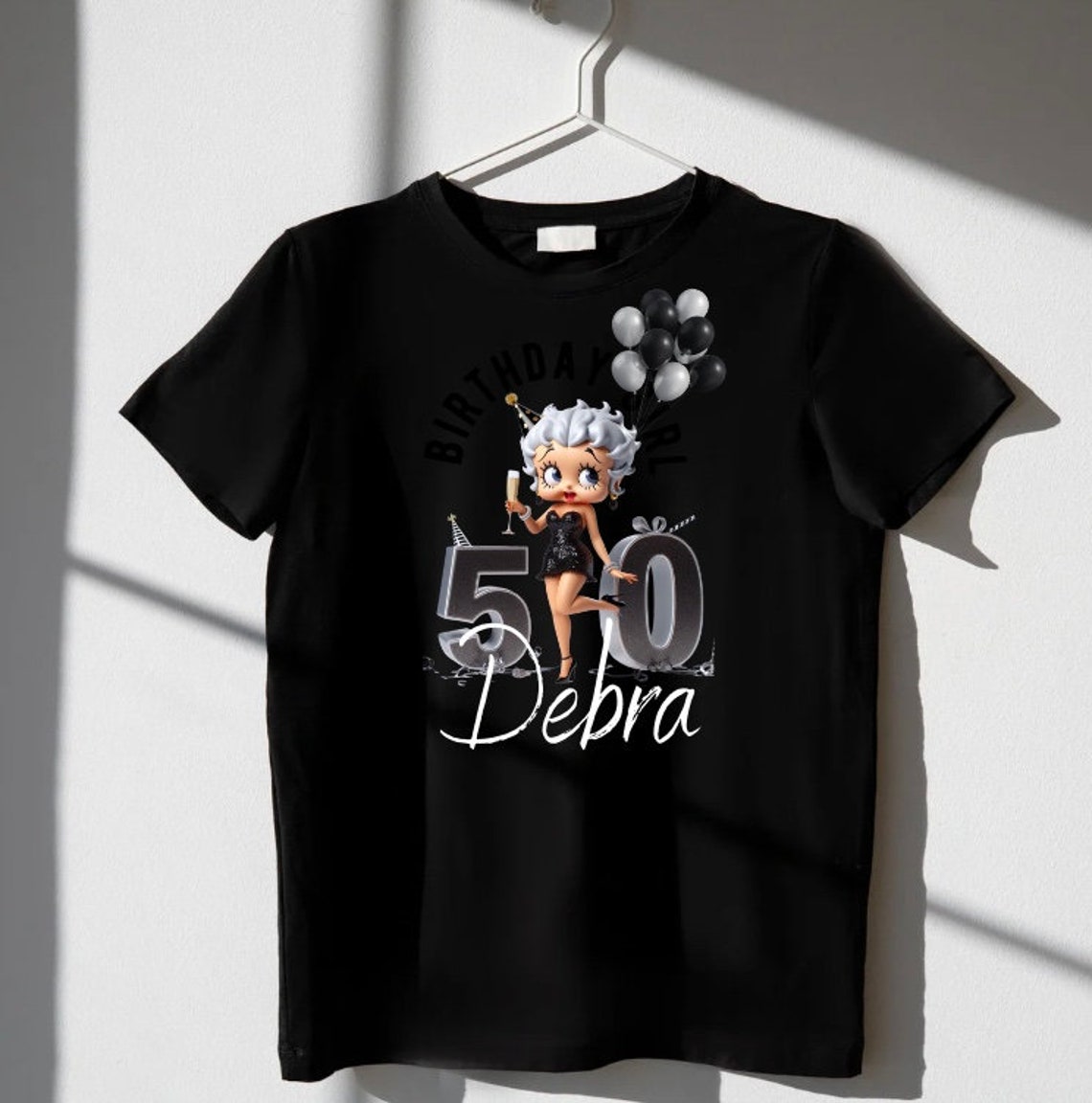 Diva Birthday Png, 50th, 55th Birthday Betty Boop Png, Party Shirt ...