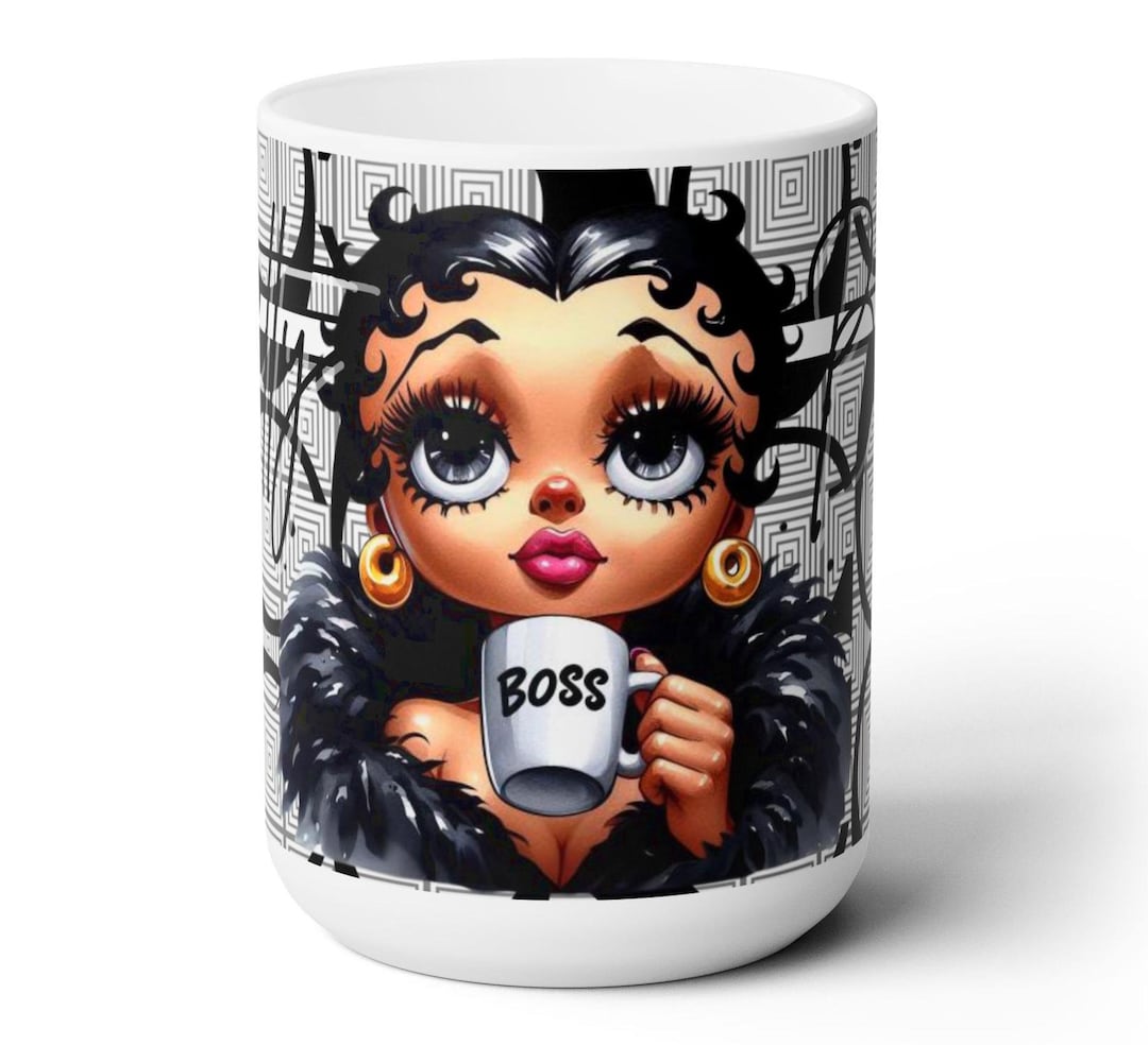 Boss Babe Black Betty Boop Mug Wrap Sublimation Mug Wrap Designer Png ...