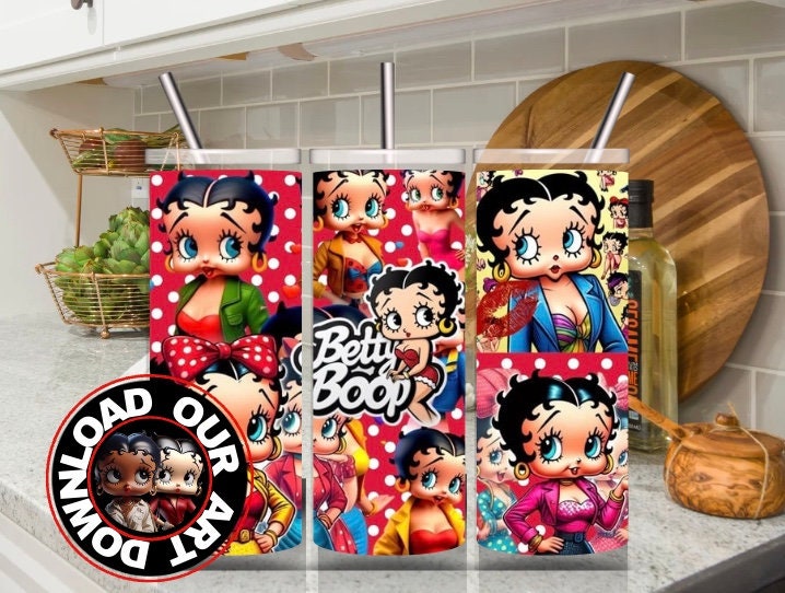 Betty Boop Png 20 Oz Tumbler Wrap PNG Comic Strip Betty Boop Designs ...