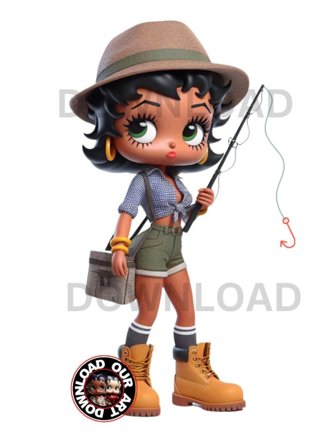 Fishing Shirt Png, Girl Fishing Png, Bettyboop, Betty Boop PNG, Betty ...
