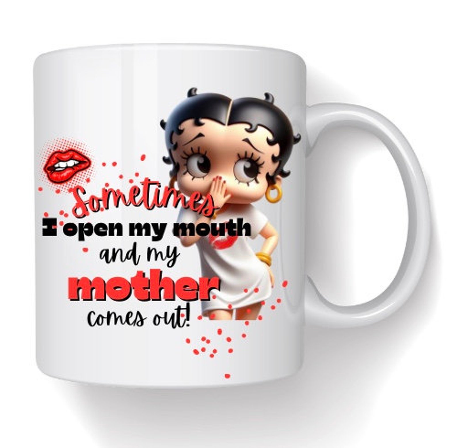 Daughter Mug Png, Png for Daughter, Affirmation Png, Betty Boop ...
