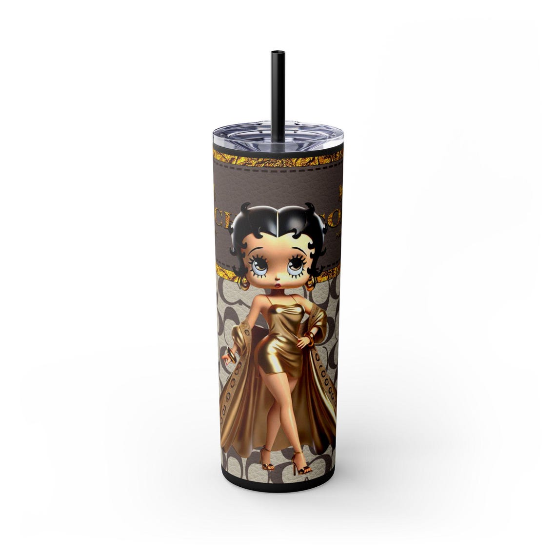 Black Betty Boop Purse Tumbler Wrap PNG, Betty Boop Designs, Black ...