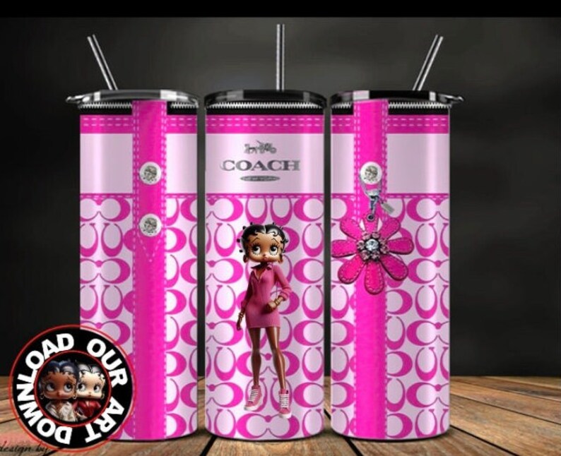 Black Betty Boop Purse Tumbler Wrap PNG, Betty Boop Designs, Black ...