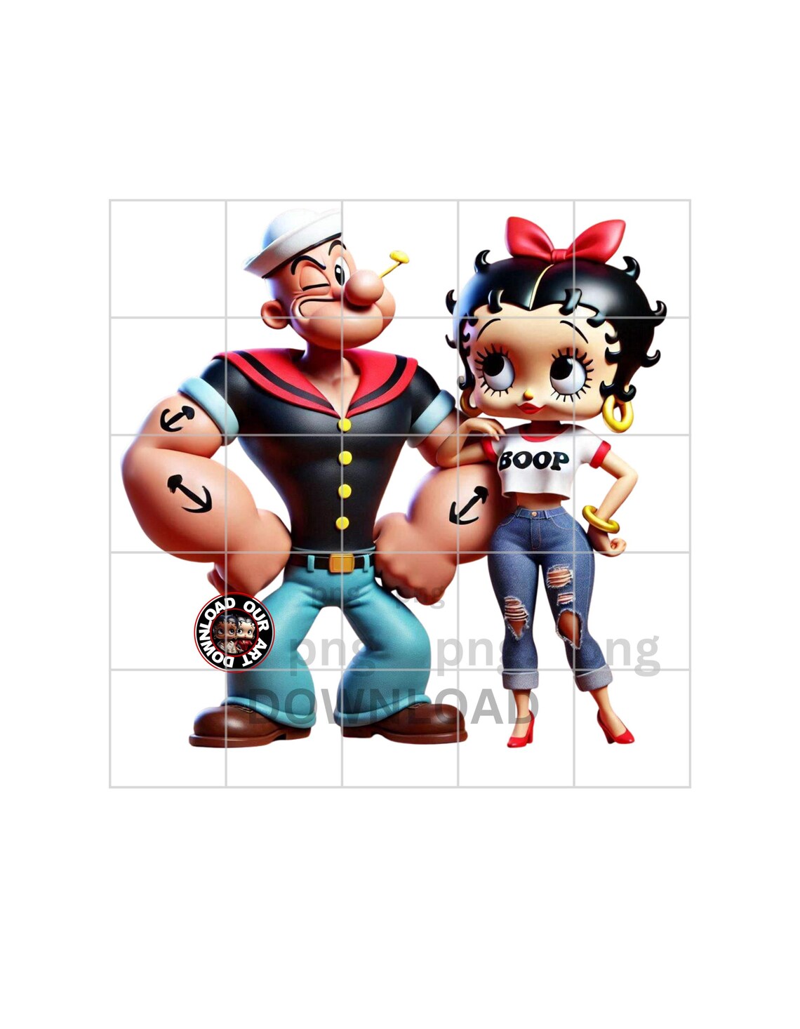 Sneaker Head Popeye Png Betty Boop Popeye Jpg Png Retro Cartoon Funny ...
