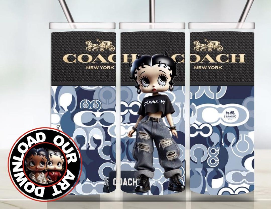 Betty Boop Purse Tumbler Wrap PNG, Betty Boop Designs, Black Leather ...