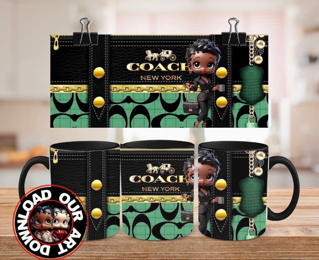 Black Betty Boop Mug Wrap, Sublimation Mug Wrap, Designer Png Wrap ...