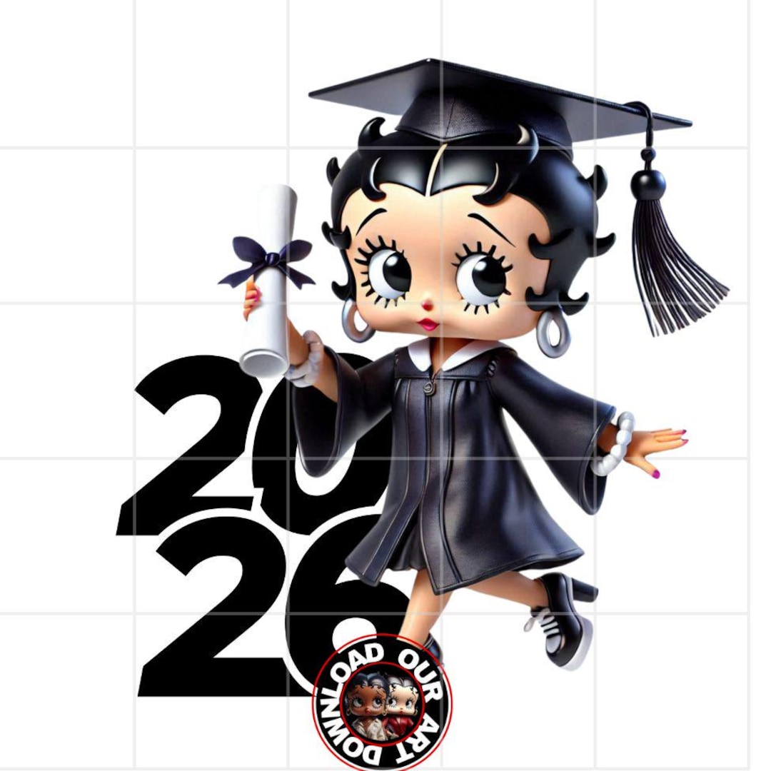 2026 Graduation Png Graduate Senior Png Graduation Shirt Png Betty Boop ...