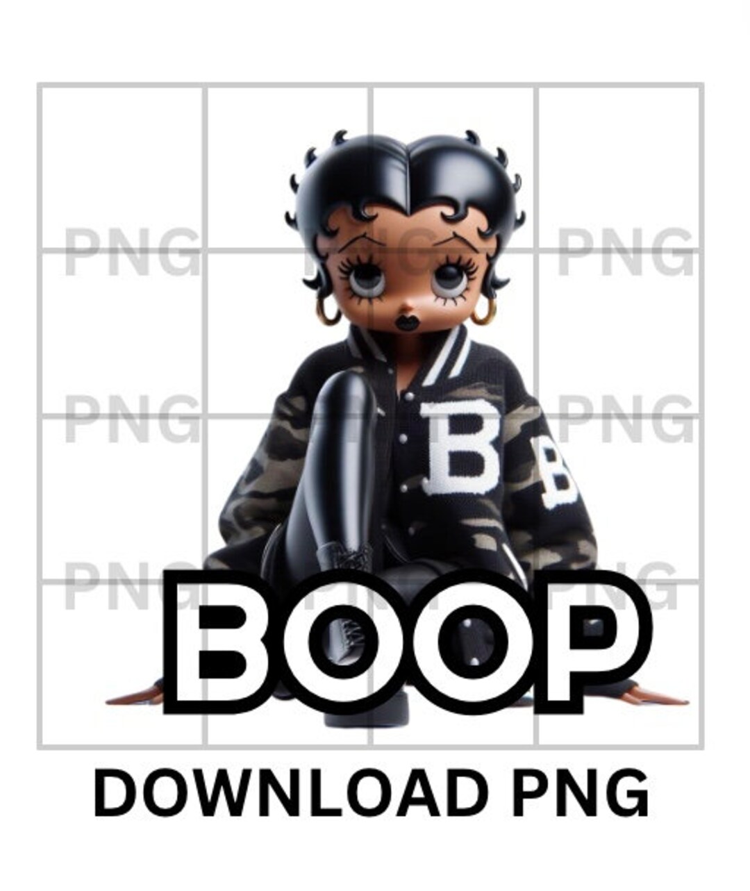 Png Black Betty Boop, Betty Boop Tumbler Wrap, Png Wrap, Seamless ...