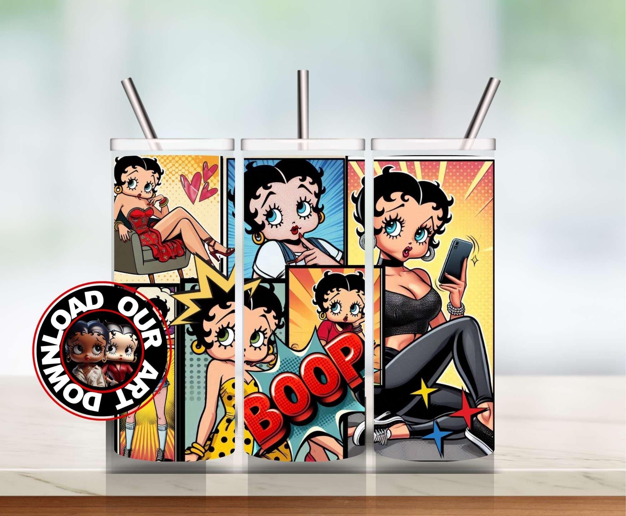 Comic Strip Designer Tumbler PNG Wrap Betty Boop Tumbler Png ...