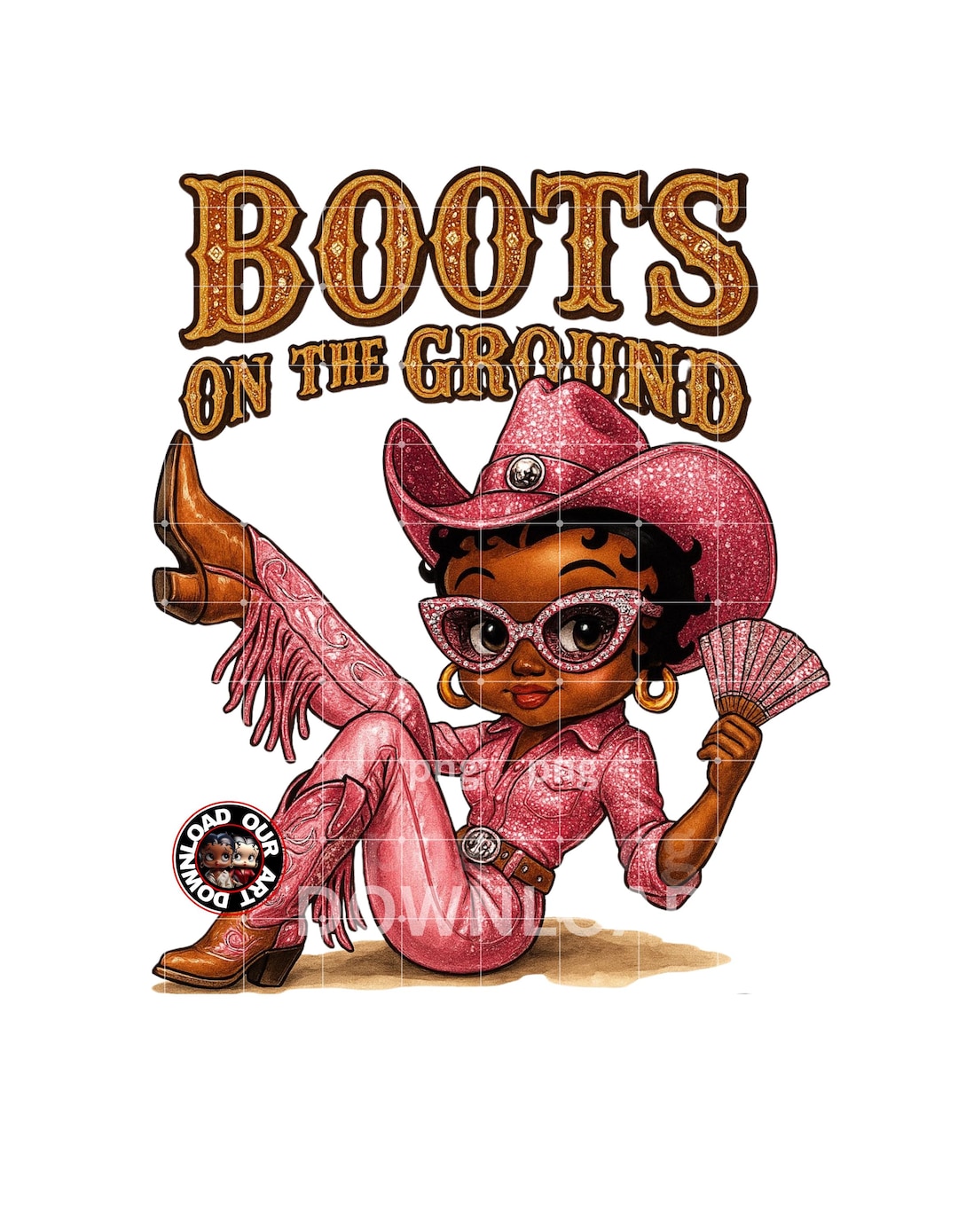 Boots on the Ground Betty Boop Black Png Rodeo Cowgirl Western Png ...