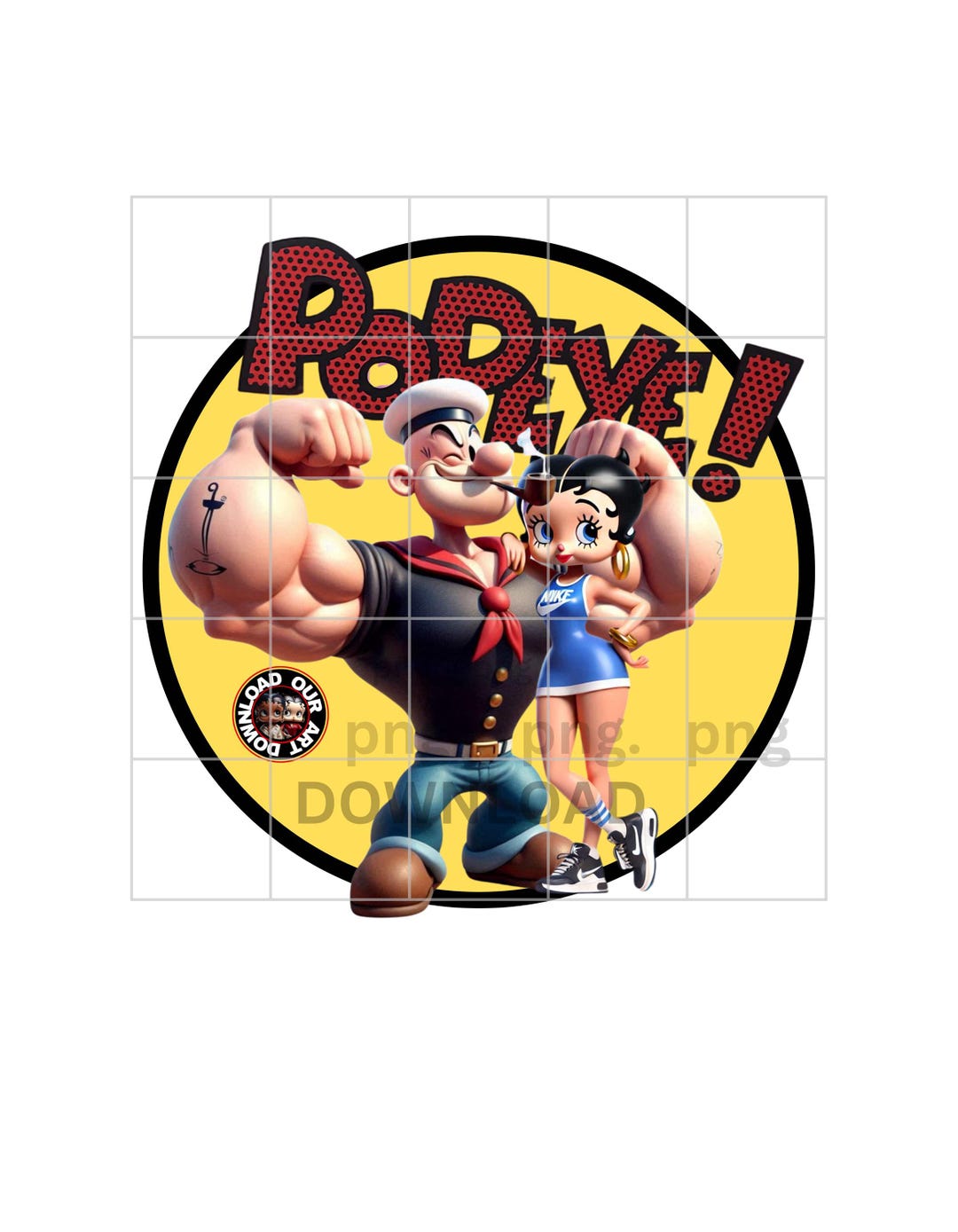 Sneaker Head Popeye Png Betty Boop Popeye Jpg Png Retro Cartoon Funny ...