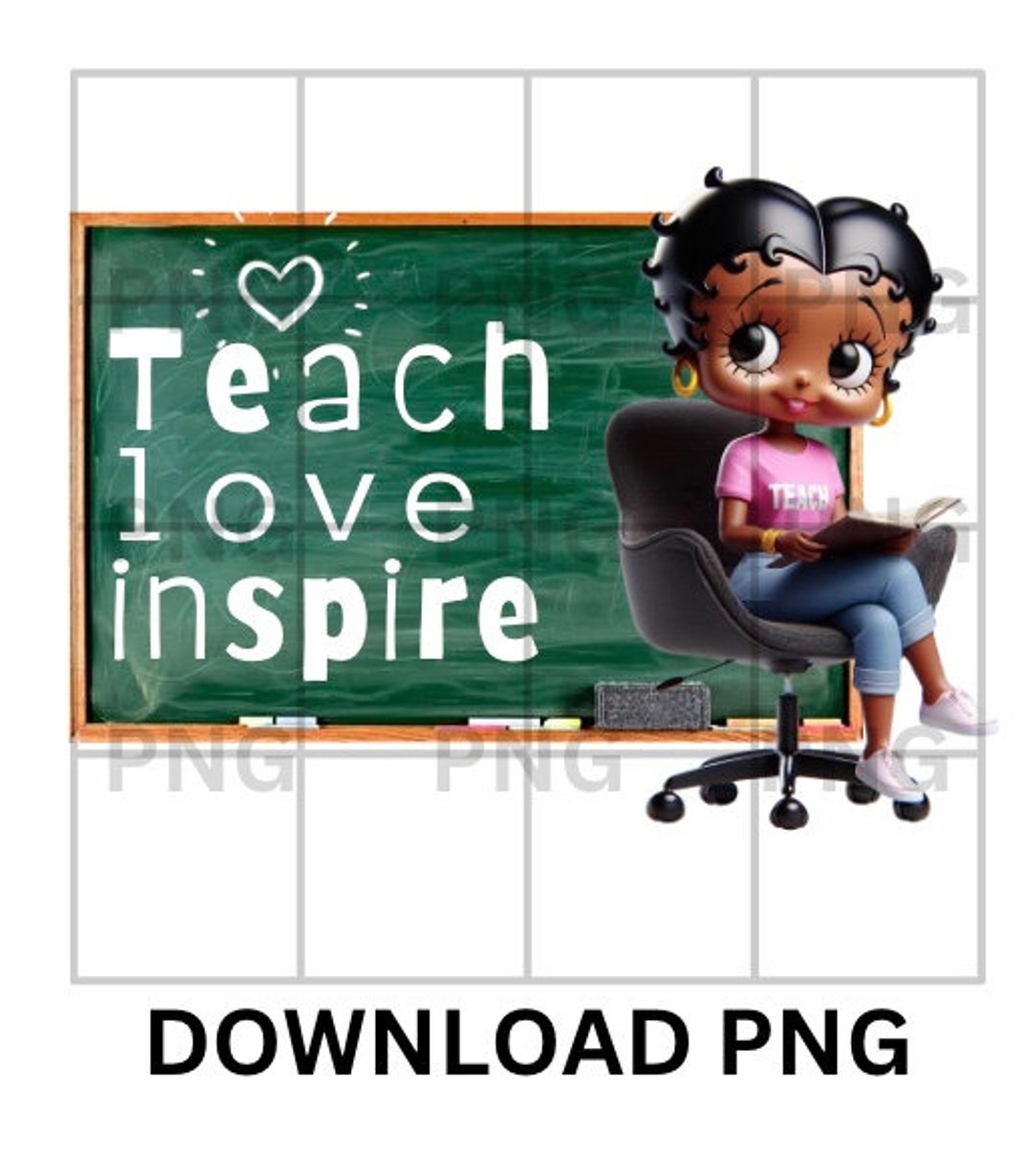 Black Teacher Png, Educator Tumbler, Betty Boop Designs, Sublimation ...