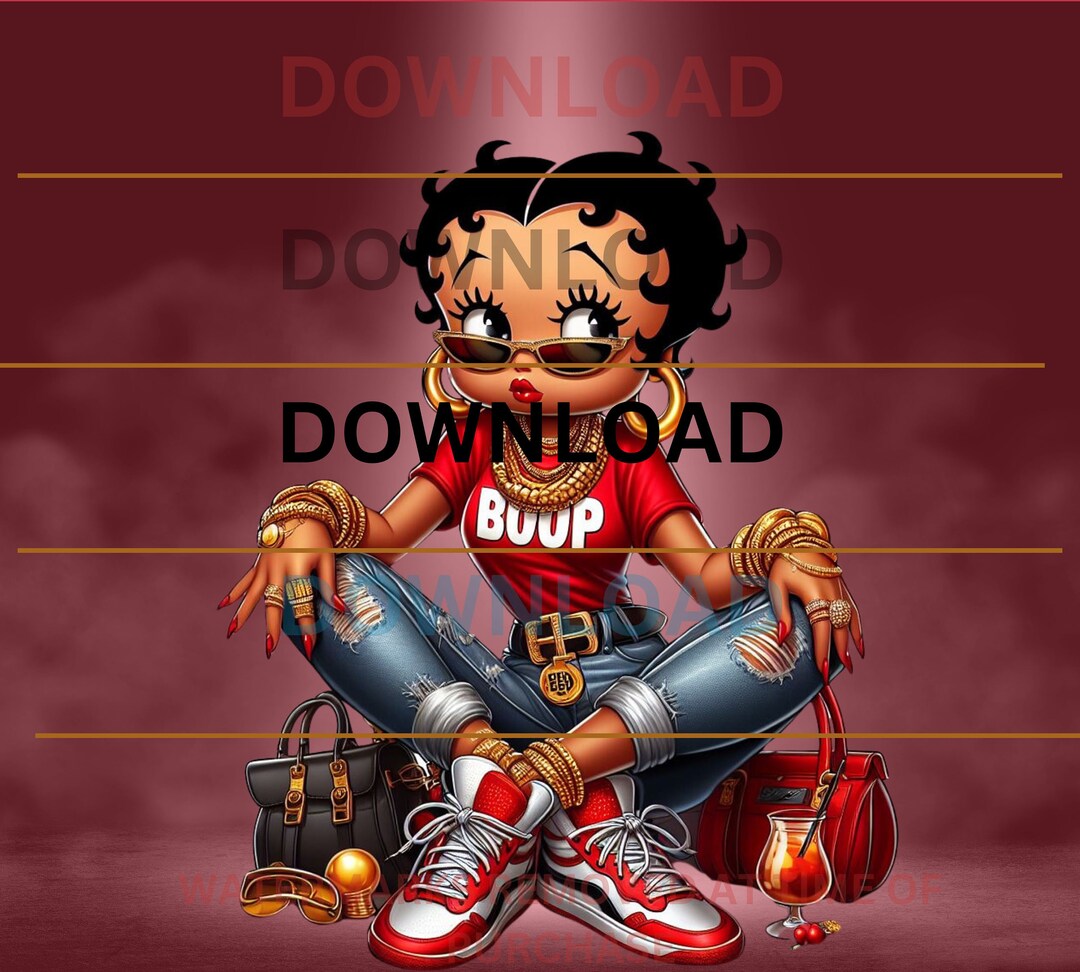 Betty Boop Tumbler Wrap, PNG Wrap, Tumbler Betty Boop, Personalize ...