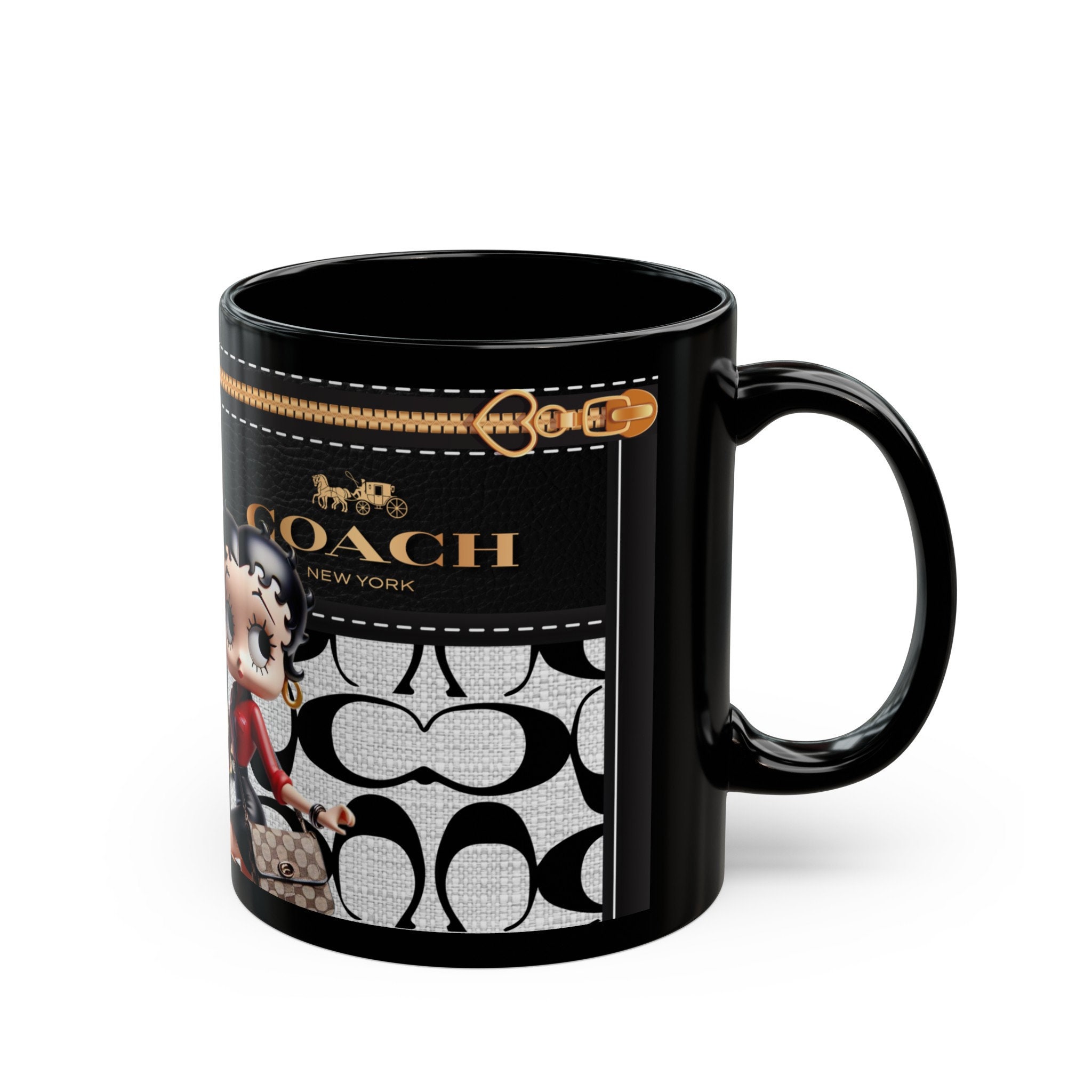 Novelty Betty Boop Coach Mug, Black Purse Design, Betty Lover Gift ...