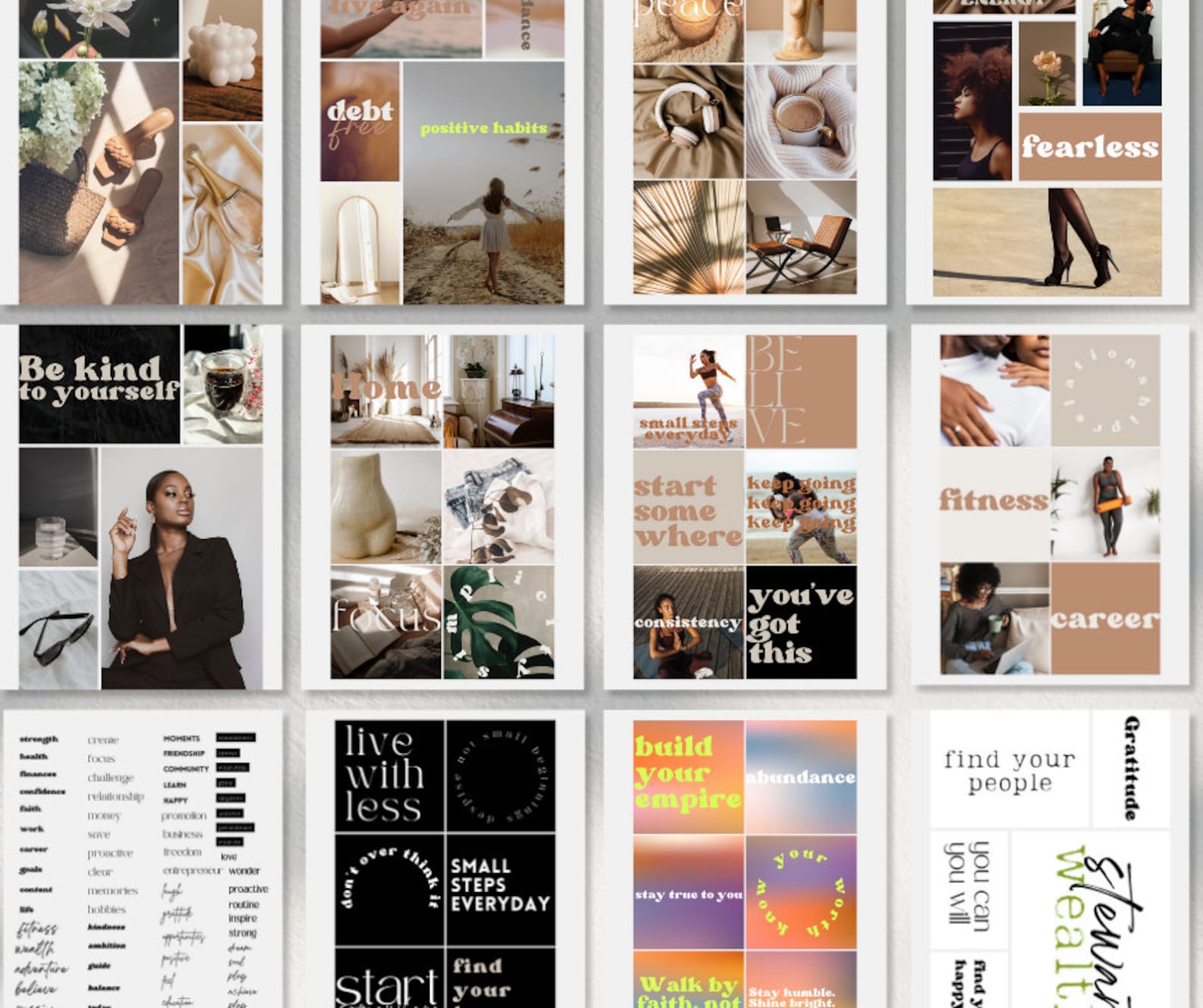 Dream Life Vision Board Printable Bundle 300 Aesthetic Pages & Planner ...