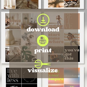 Dream Life Vision Board Printable Bundle - 300+ Aesthetic Pages ...