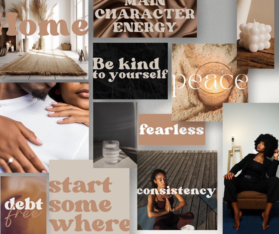 Dream Life Vision Board Printable Bundle 300 Aesthetic Pages & Planner ...