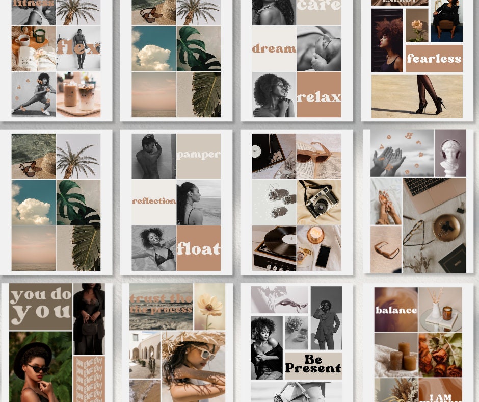 Dream Life Vision Board Printable Bundle 300 Aesthetic Pages & Planner ...