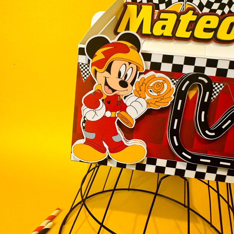 Mickey Mouse Favor Box, Mickey Mouse Roadster Racers Gable Box, Mickey ...