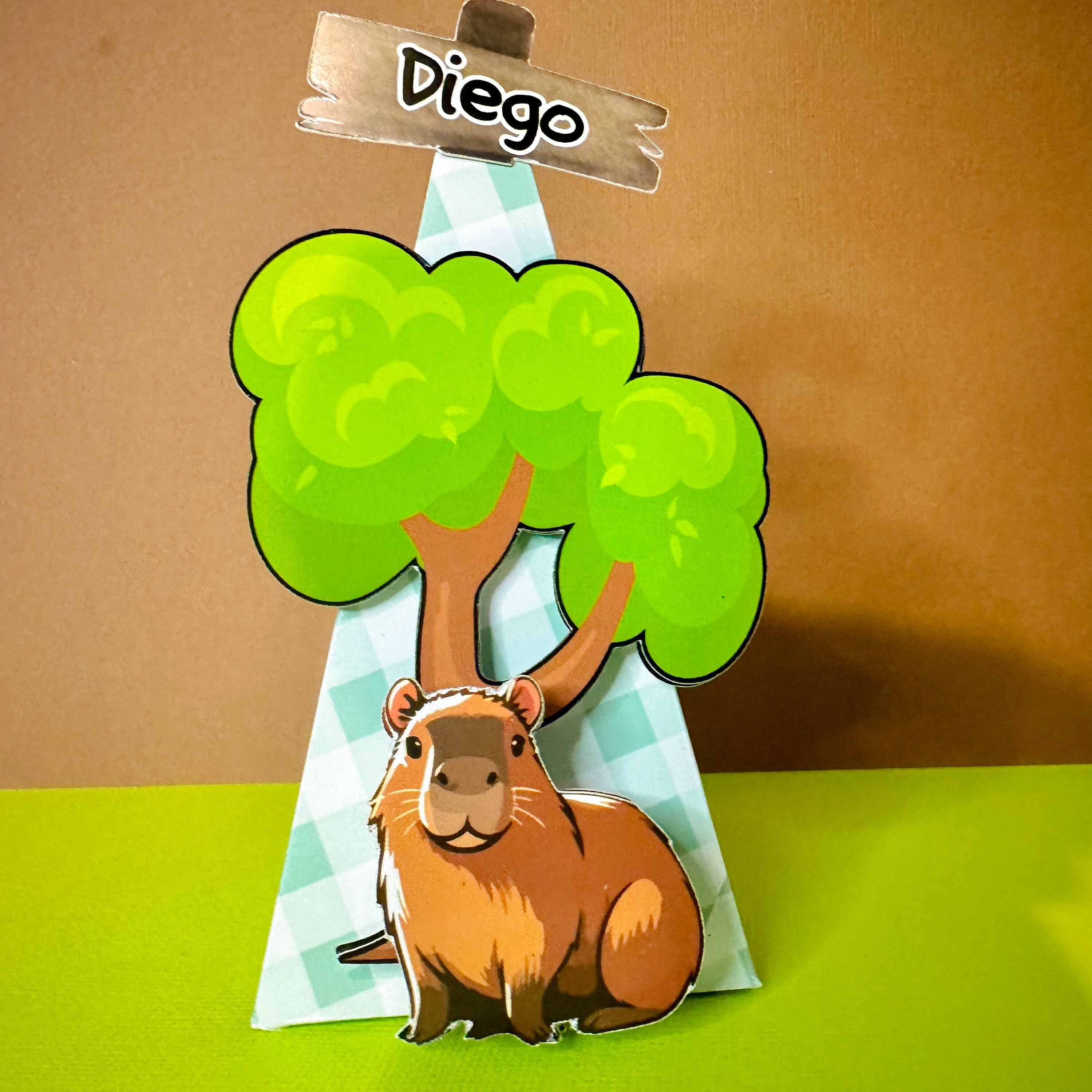 Capybara Pyramid Box, Capybara Favors Box, Jungle Animal Party ...