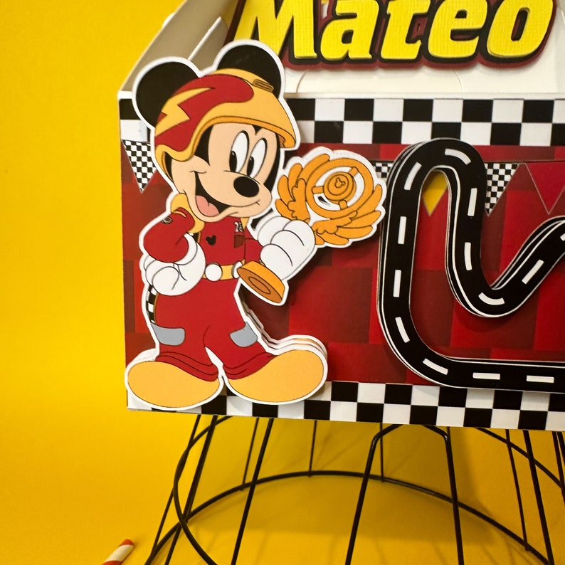 Mickey Mouse Favor Box, Mickey Mouse Roadster Racers Gable Box, Mickey ...