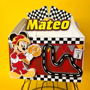 Mickey Mouse Favor Box, Mickey Mouse Roadster Racers Gable Box, Mickey ...