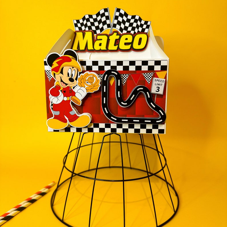 Mickey Mouse Favor Box, Mickey Mouse Roadster Racers Gable Box, Mickey ...