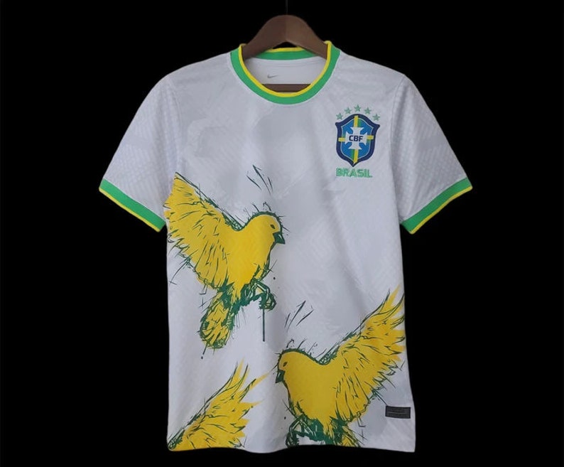 Maillot de football Brésil 2022-2023, Équipe Nationale , Maillot Blanc ...