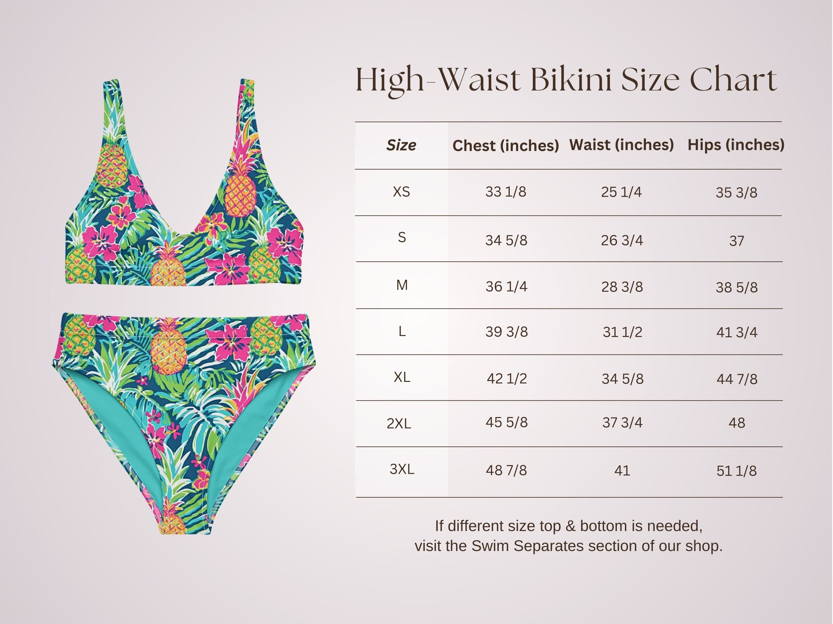 COUPLES MATCHING SWIMWEAR Tropical Pineapple Print Mix & Match ...