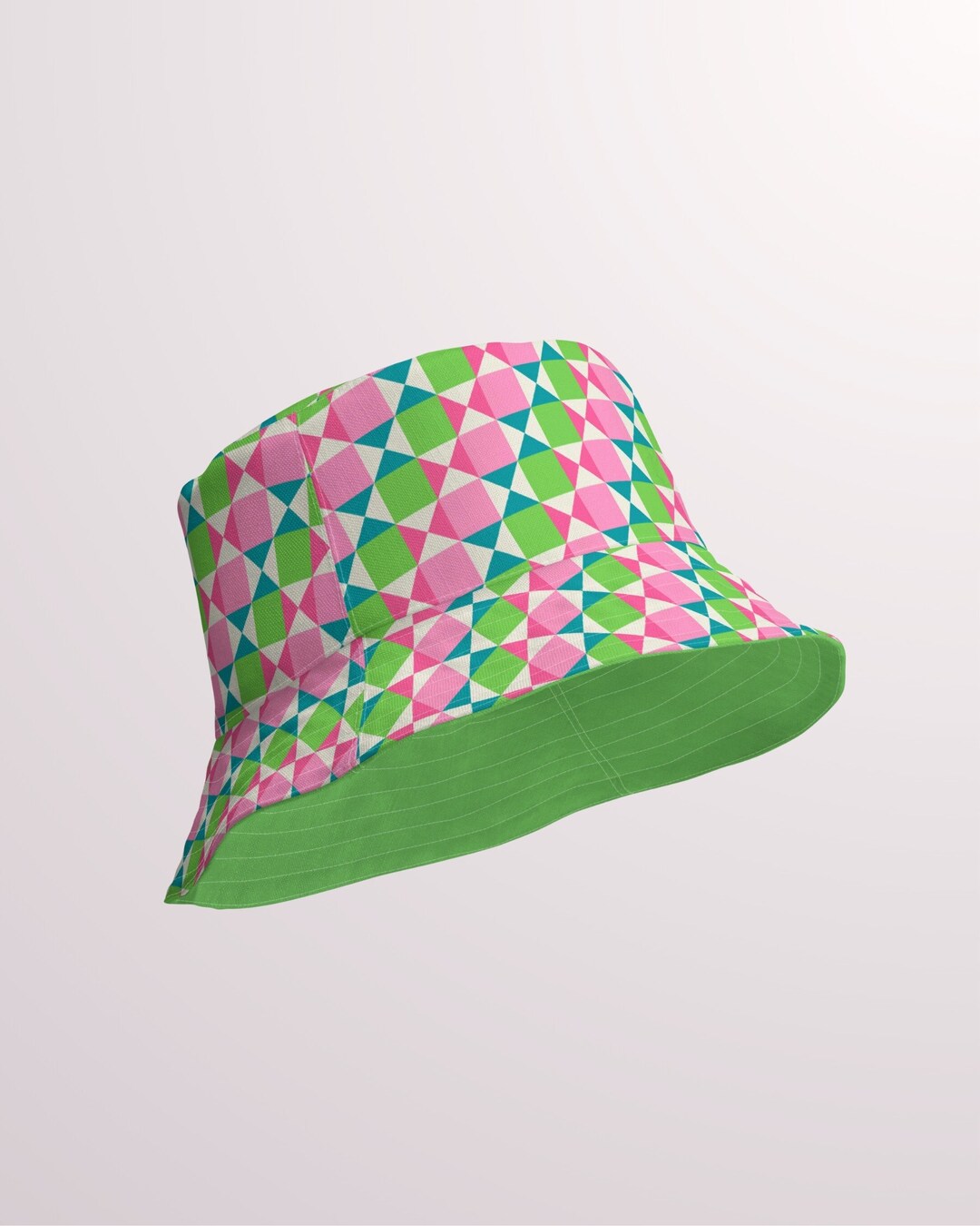 Retro Print Reversible Bucket Hat - Unisex Hat With Sun Protection for ...