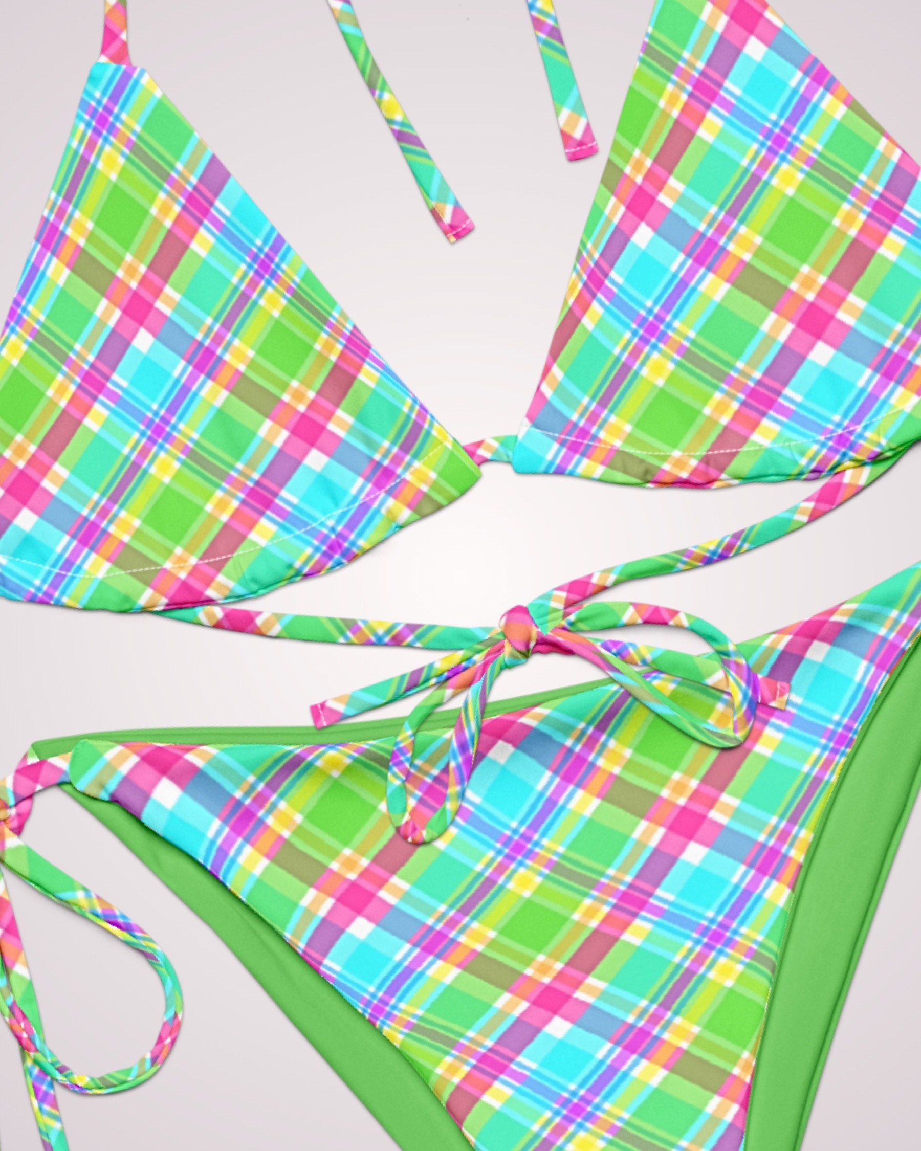 String Bikini Swimsuit Woman Bathing Suit 2 Piece Swim Set Colorful ...