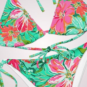 String Bikini Swimsuit Woman Bathing Suit 2 Piece Swim Suit Set ...