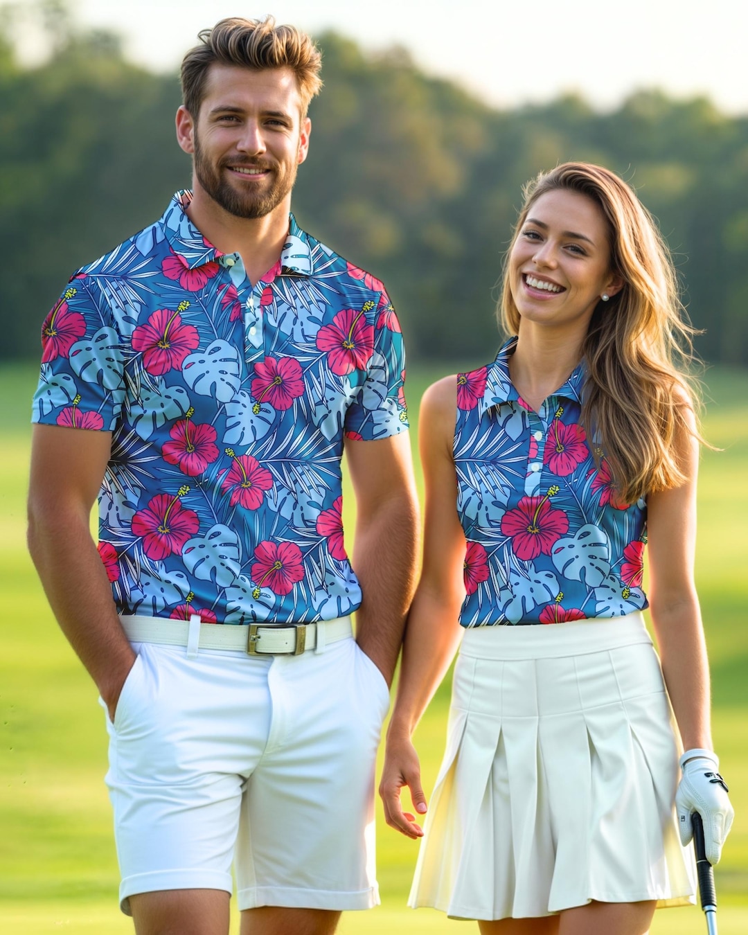 Couples Matching Golf Shirts: Family Polos for Golf Tournament ...